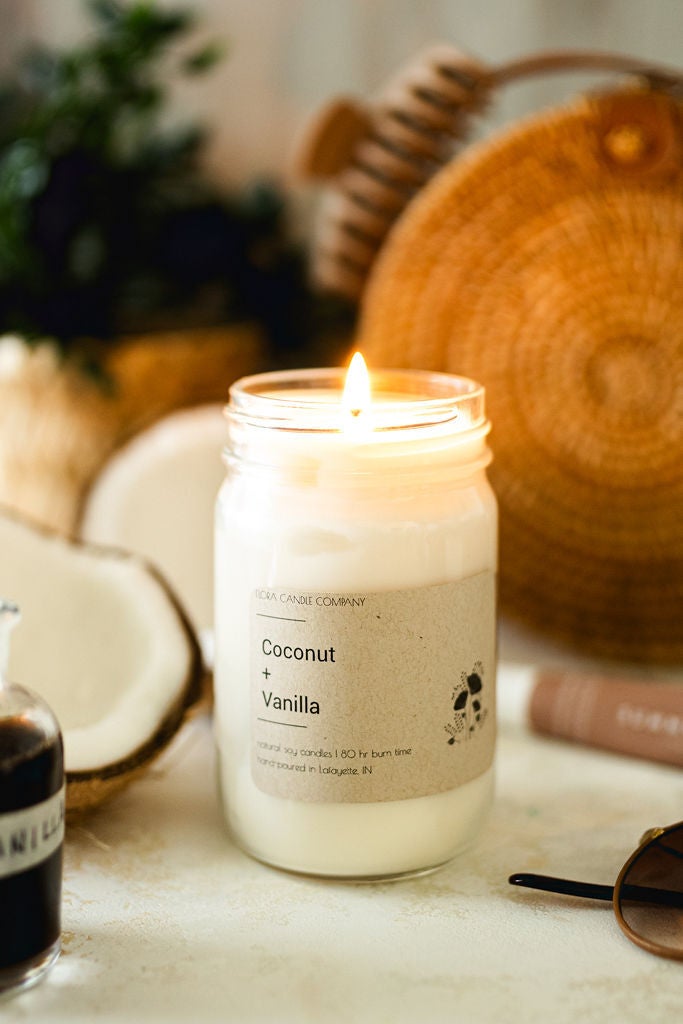Coconut + Vanilla Candle | Flora Candle Company